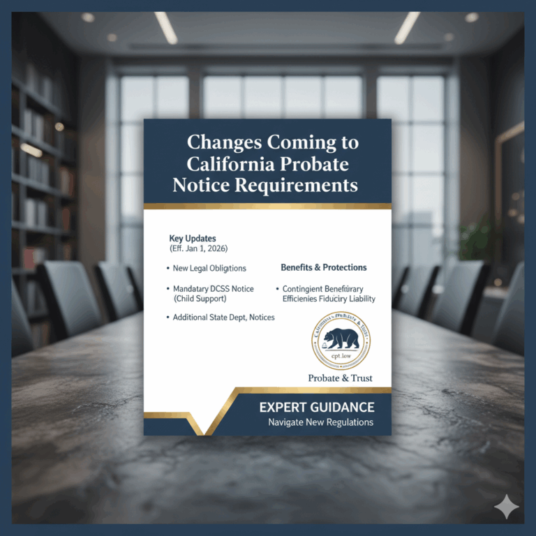 California Probate Law Changes 2026: What Executors and Personal ...